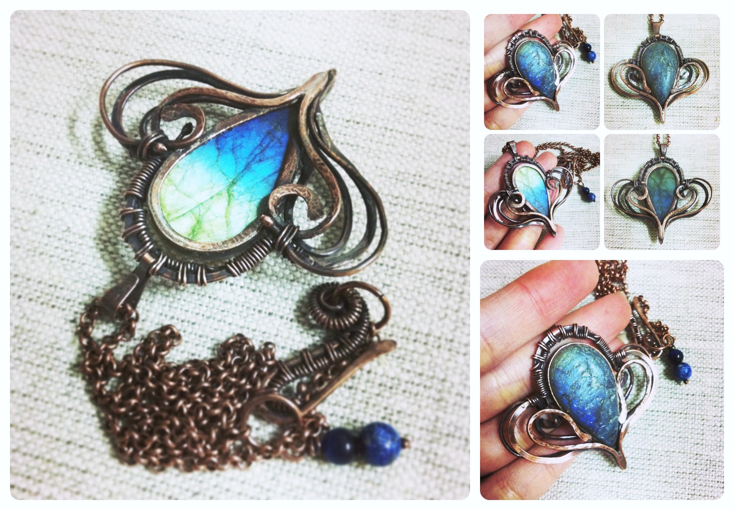 Handmade wire wrapped, filigree, fantasy and steampunk jewelry.