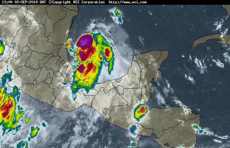 2 de septiembre de 2014 dolly en el golfo de mexico toca tierra en la ...
