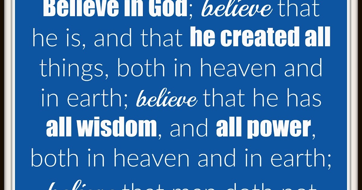 A Balanced Life: Believe In God