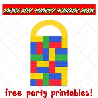 Lego party printables - part 4 - DIY favor bags |Keeping it Real