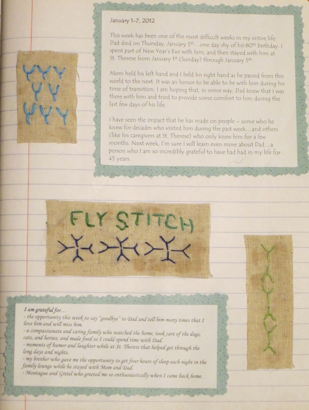 Harvest Moon by Hand: Take a Stitch Tuesday - Fly Stitch - Week 1