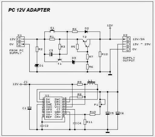 RANGKAIAN PC ADAPTER + LAYOUT PCB | ILMU ELEKTRONIKA