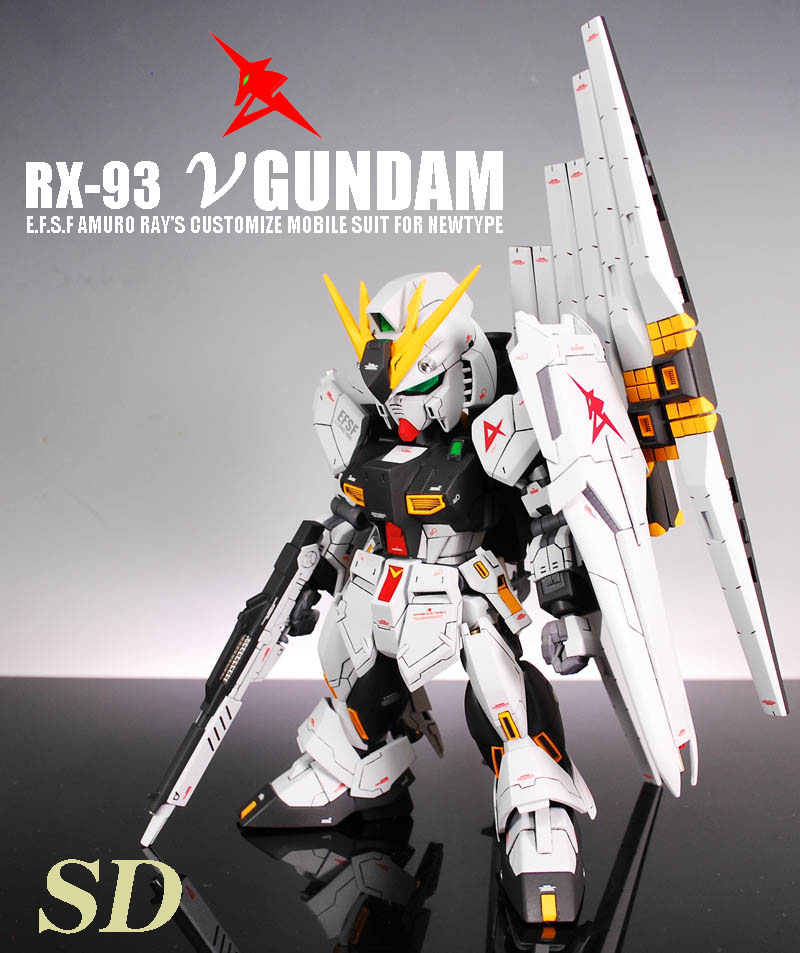 GUNDAM GUY: SD Gundam BB Senshi RX-93 Nu Gundam - Custom Build