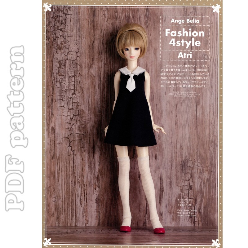 MSD size Sailor Baby Doll Dress and Socks BJD Pattern PDF | CraftyLine ...