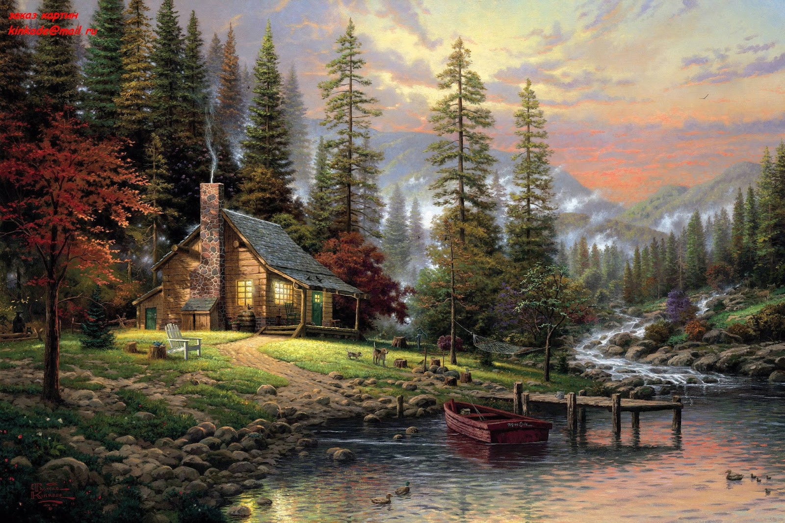 Selección de Paisajes variados de Thomas Kinkade