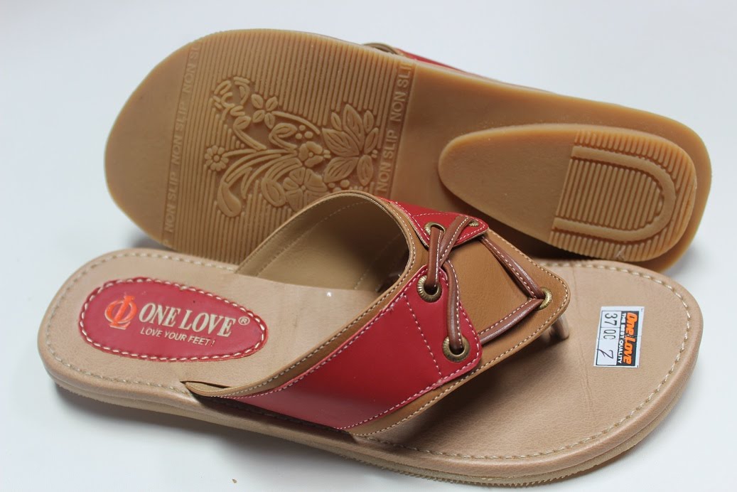 Grosir SAndal WAnita Nonslip Japit Tali SPT One Love sandal kulit ...