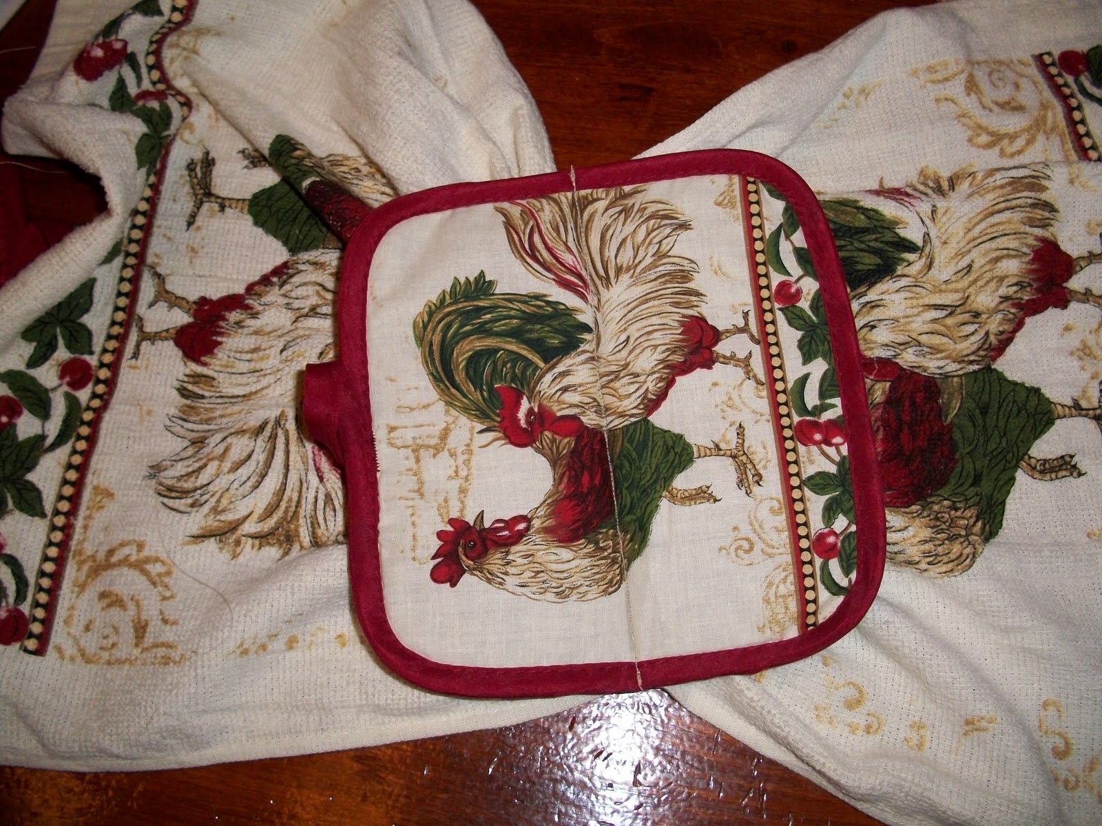 Jen's Crafting Corner....: Tutorial: Pot holder & towel set...