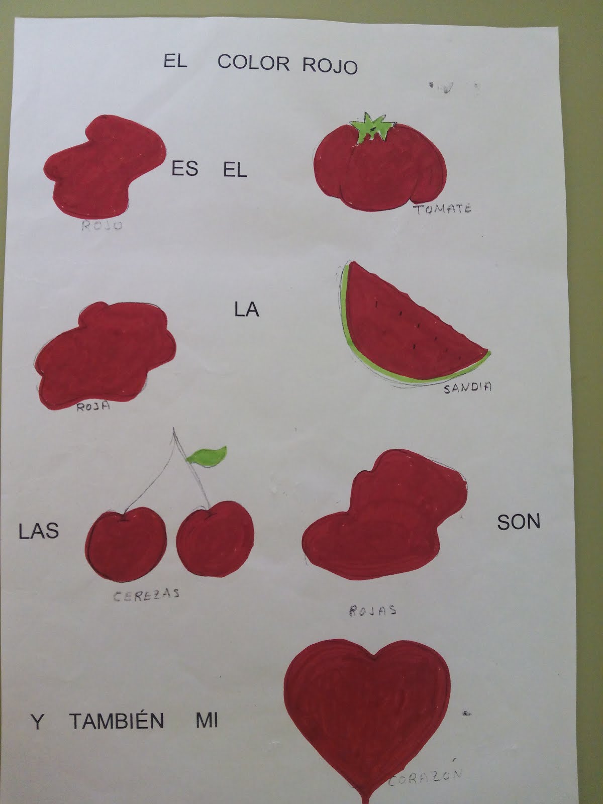 Mi infantil mágico: EL COLOR ROJO