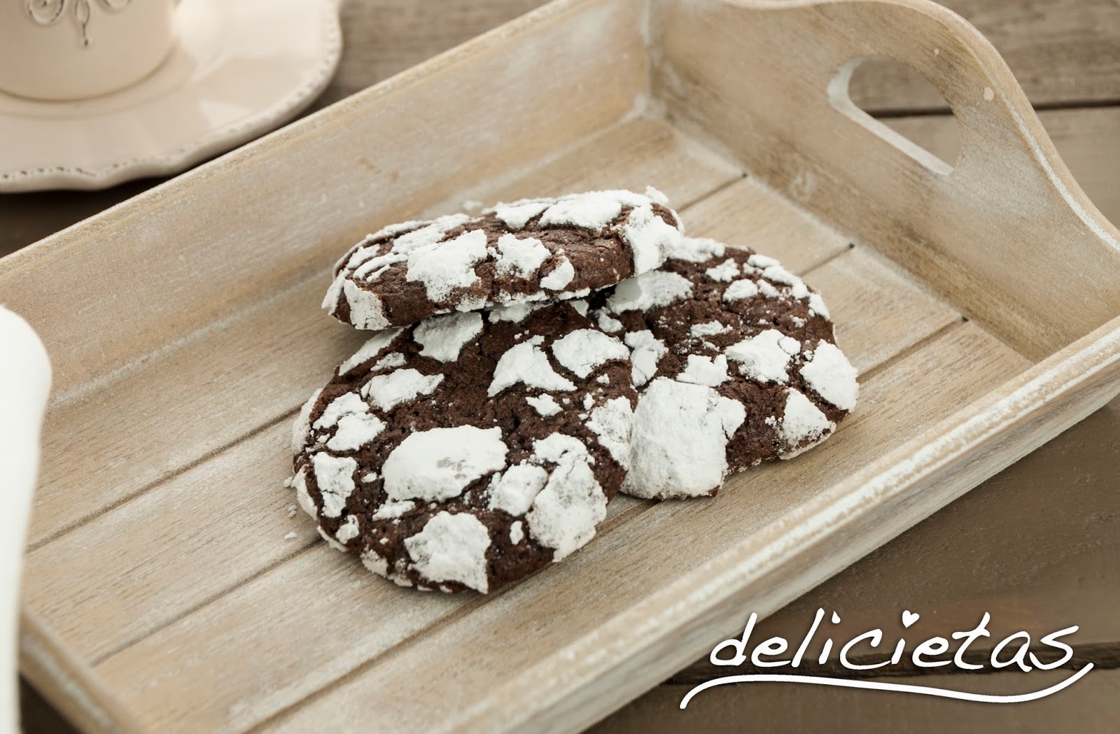 www.delicietas.es: Snowy chocolate cookies