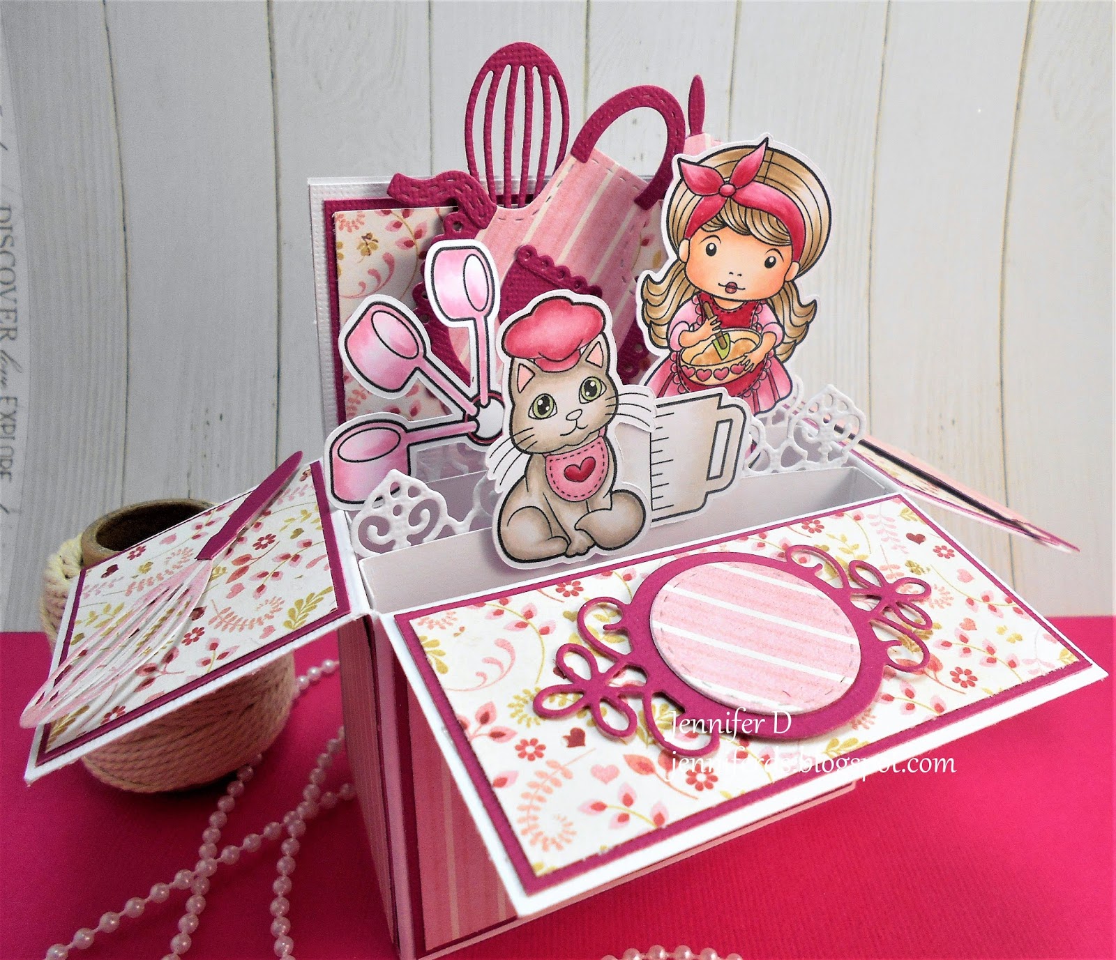 JenniferD's Blog: La-La Land Crafts - Mini Box Card Tutorial