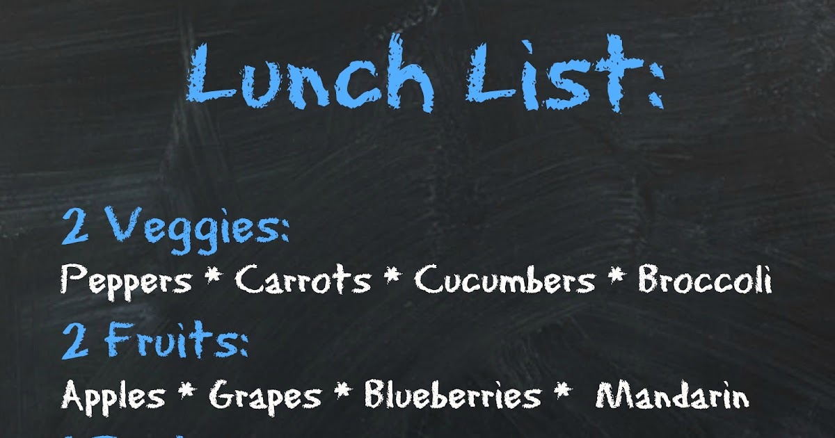 de Jong Dream House: Free Printable | Lunch List