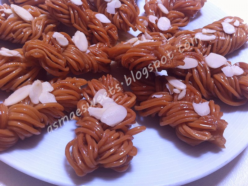 حلوة بشنيخة المعسلة على شكل ظفائر غاية في الروعة ~ Asmae Sweets