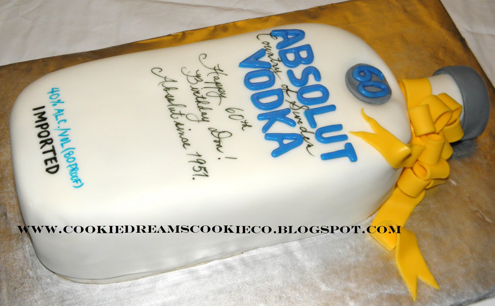 Cookie Dreams Cookie Co.: Absolut Vodka Cake!