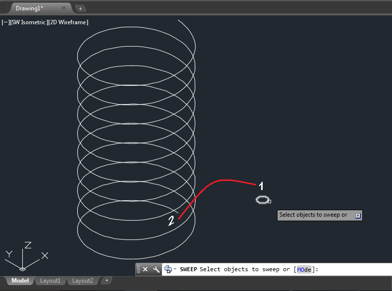 MEMBUAT SPRING DI AUTOCAD