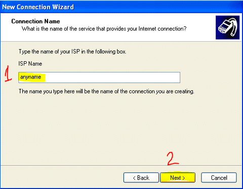 Home Gateway support: Creating PPPoE Dialer In Windows XP