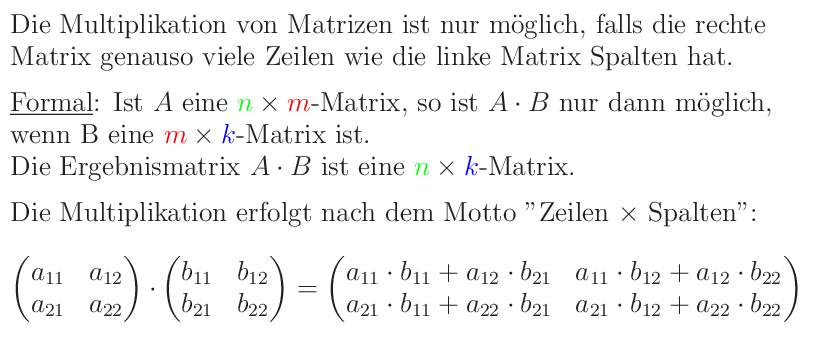 Zieh's Dir Rein!: Multiplikation von Matrizen