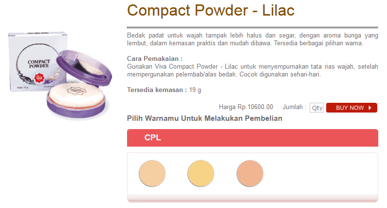 (beauty topic) [bedak] - Viva Compact Powder Lilac | catatan Miss Putri