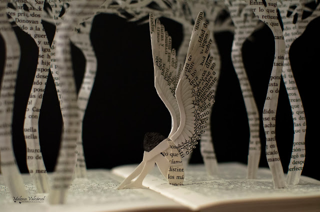 Malena Valcárcel original Art: Un Angel Caído - Libro Intervenido