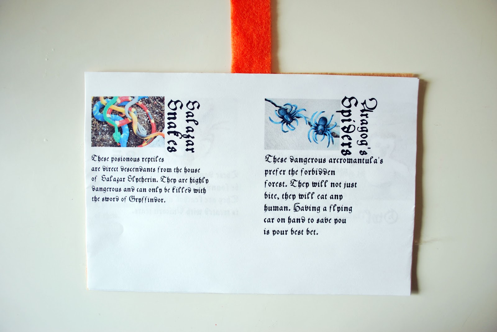 Larissa Another Day: Harry Potter Spell and Creature Books Tutorial