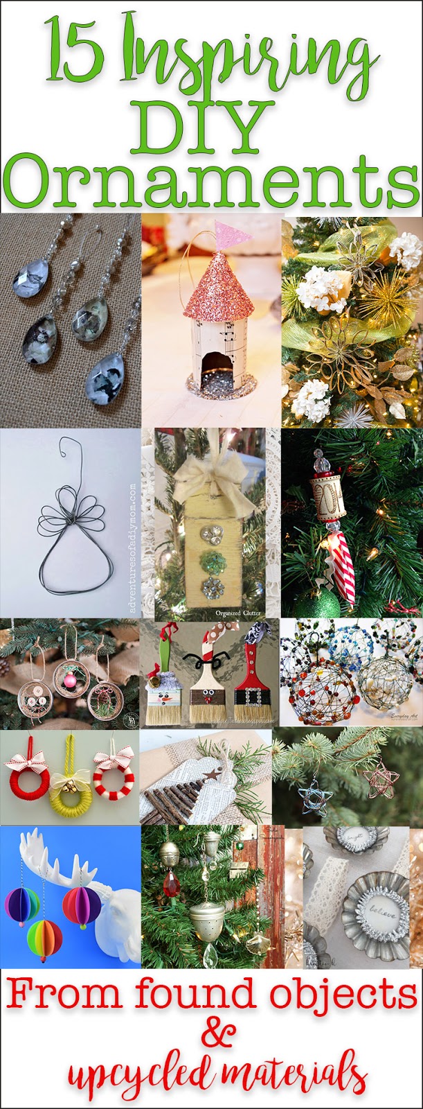 CraftyHope: 15 Inspiring DIY Ornaments (from found objects & upcycled ...
