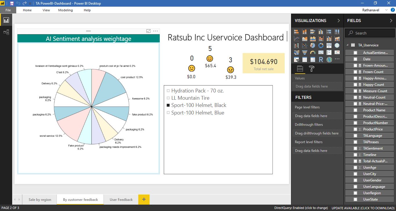 Cognitive reports in Power BI with R-script