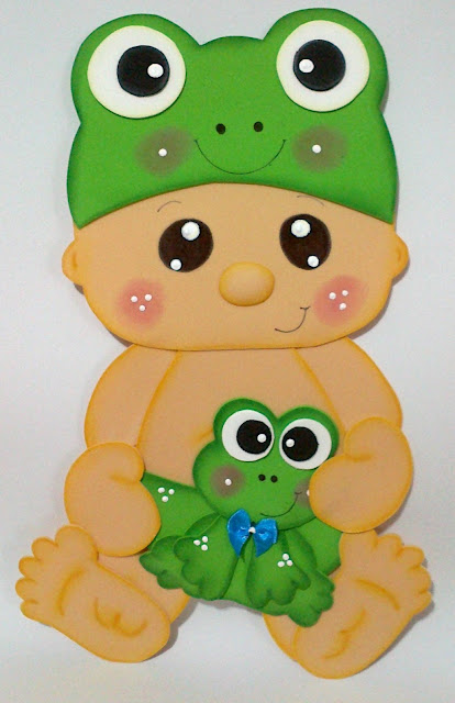 INÊS Artes em EVA: Bebê Sapinho em Eva