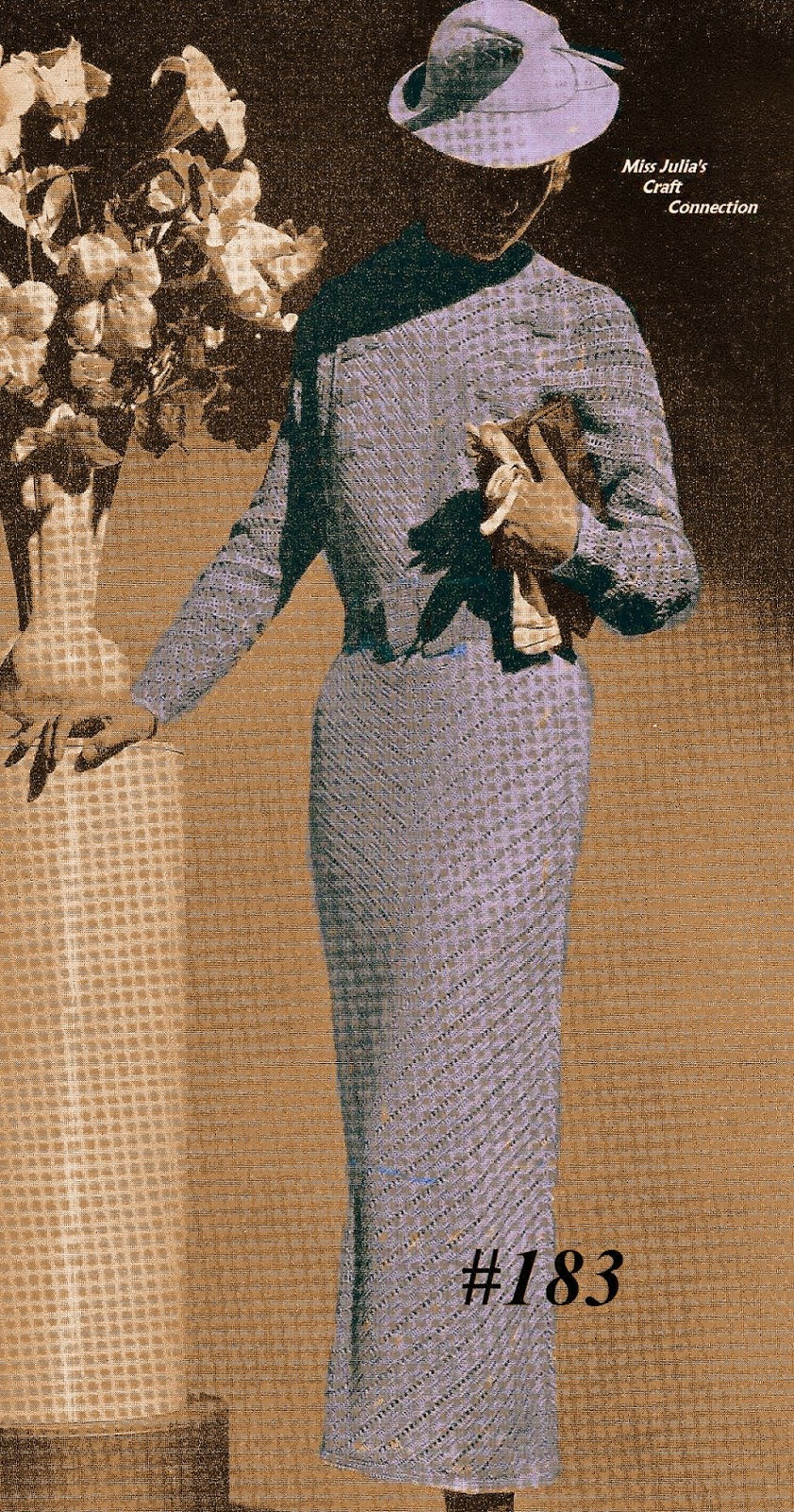 Miss Julia's Patterns: Free Pattern - 1935 Chevron Stripe Cocktail ...
