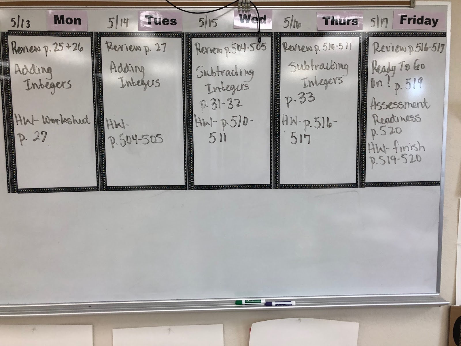 Mrs. Negron 6th Grade Math Class: Agenda for the week of 5/13 - 5/17/2019