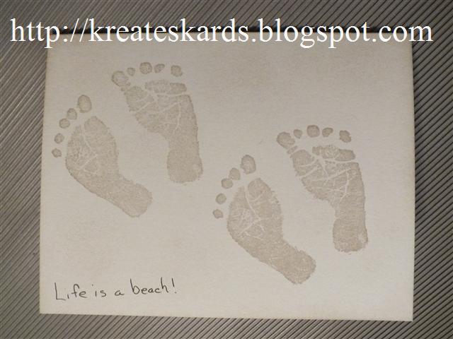 KreatesKards: Foot Prints Card #1