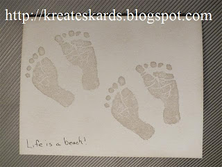 KreatesKards: Foot Prints Card #1