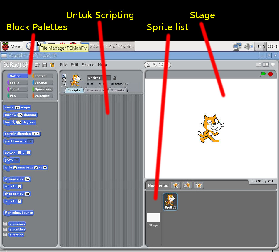 Kepython : RPi menggunakan Scratch