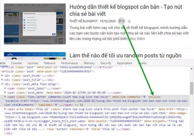 Cách đặt thẻ dữ liệu liên kết trong thuộc tính 'onclick'