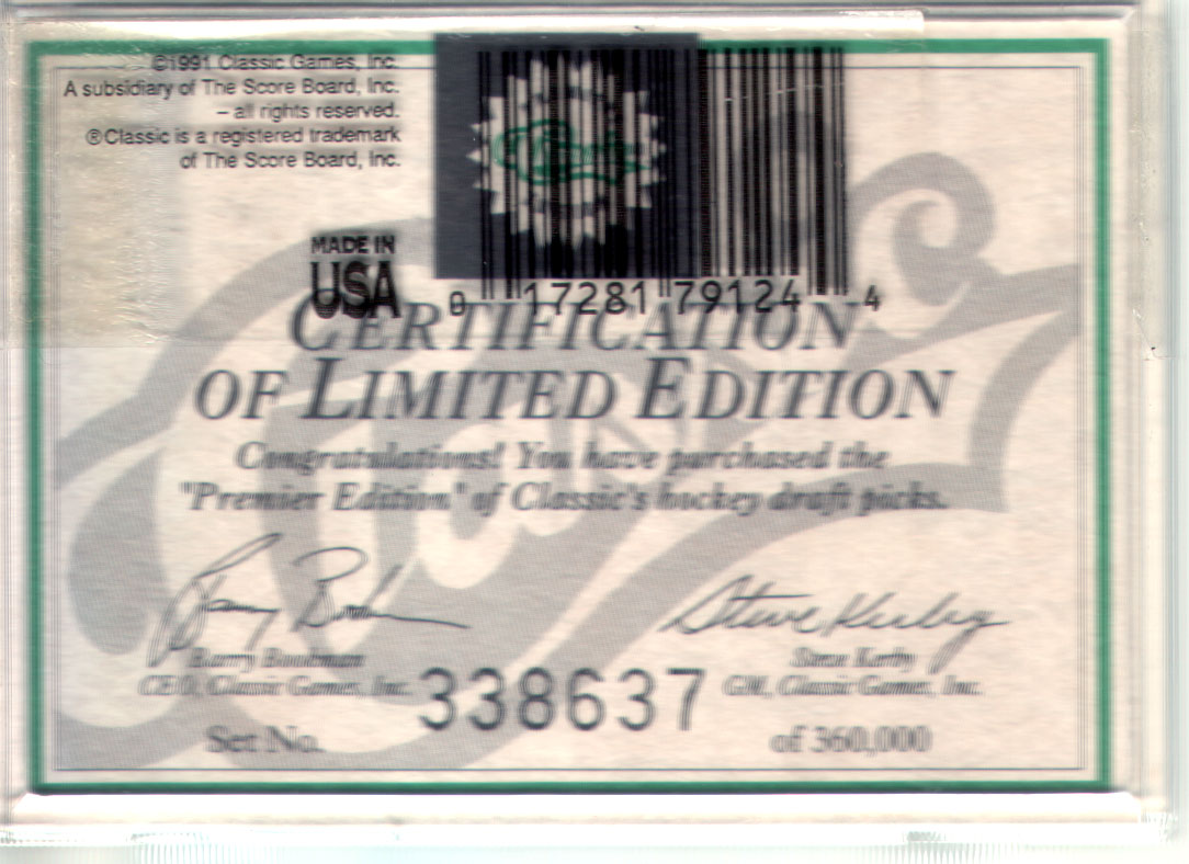 Wax Stain Rookie: 1991 Classic Draft Picks