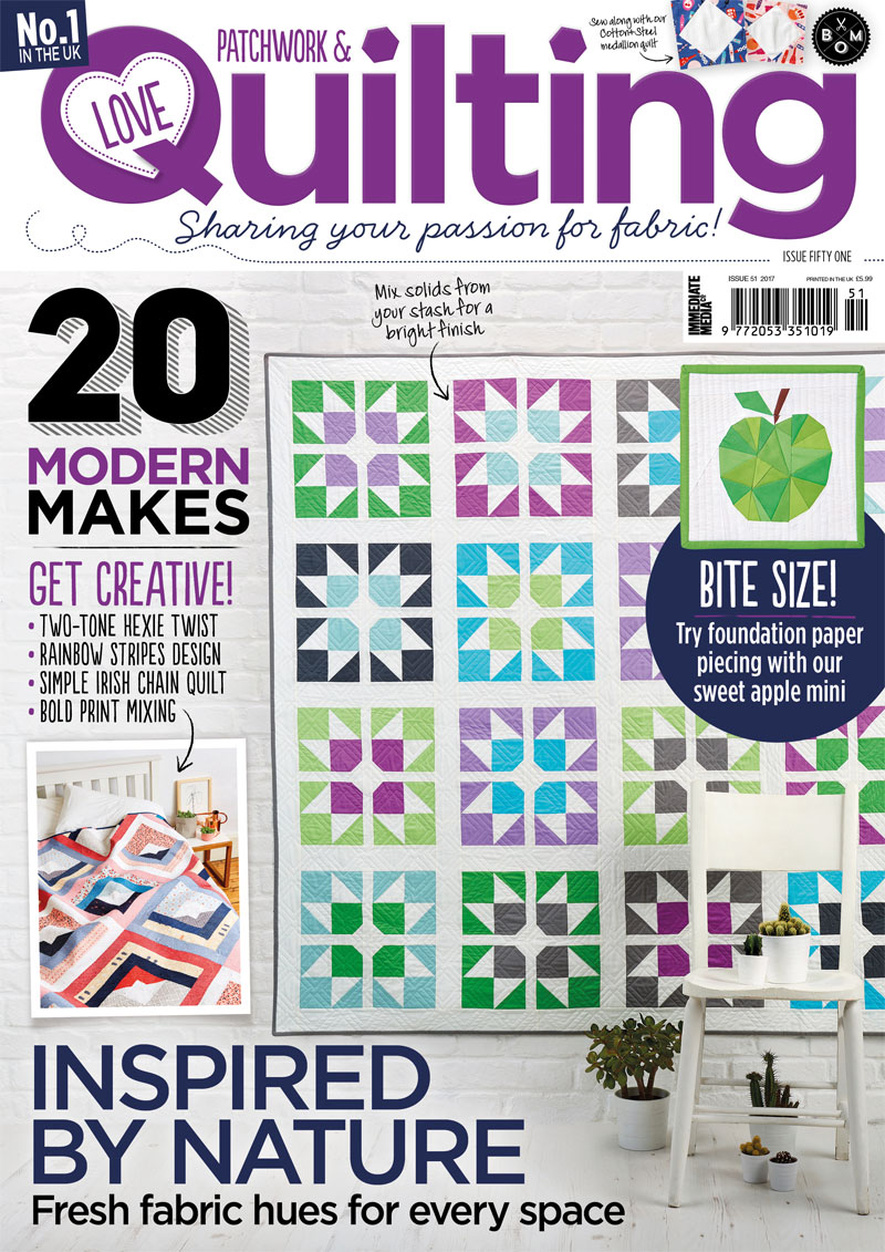 A Bright Corner: Split Stars Quilt in Love Patchwork & Quilting Magazine