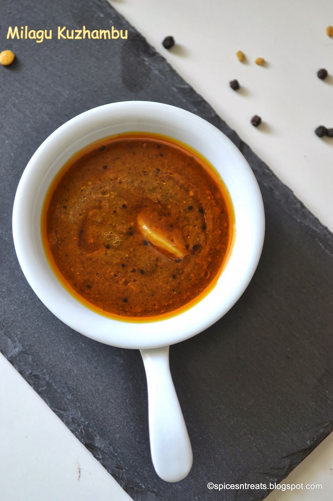 Spices and Treats: Milagu Kuzhambu| Black pepper in tamarind sauce