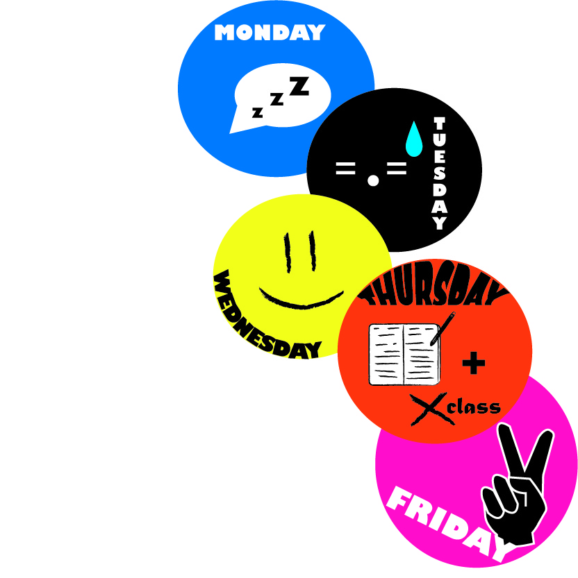 K.LinG's visual communication: feeling of weekday poster