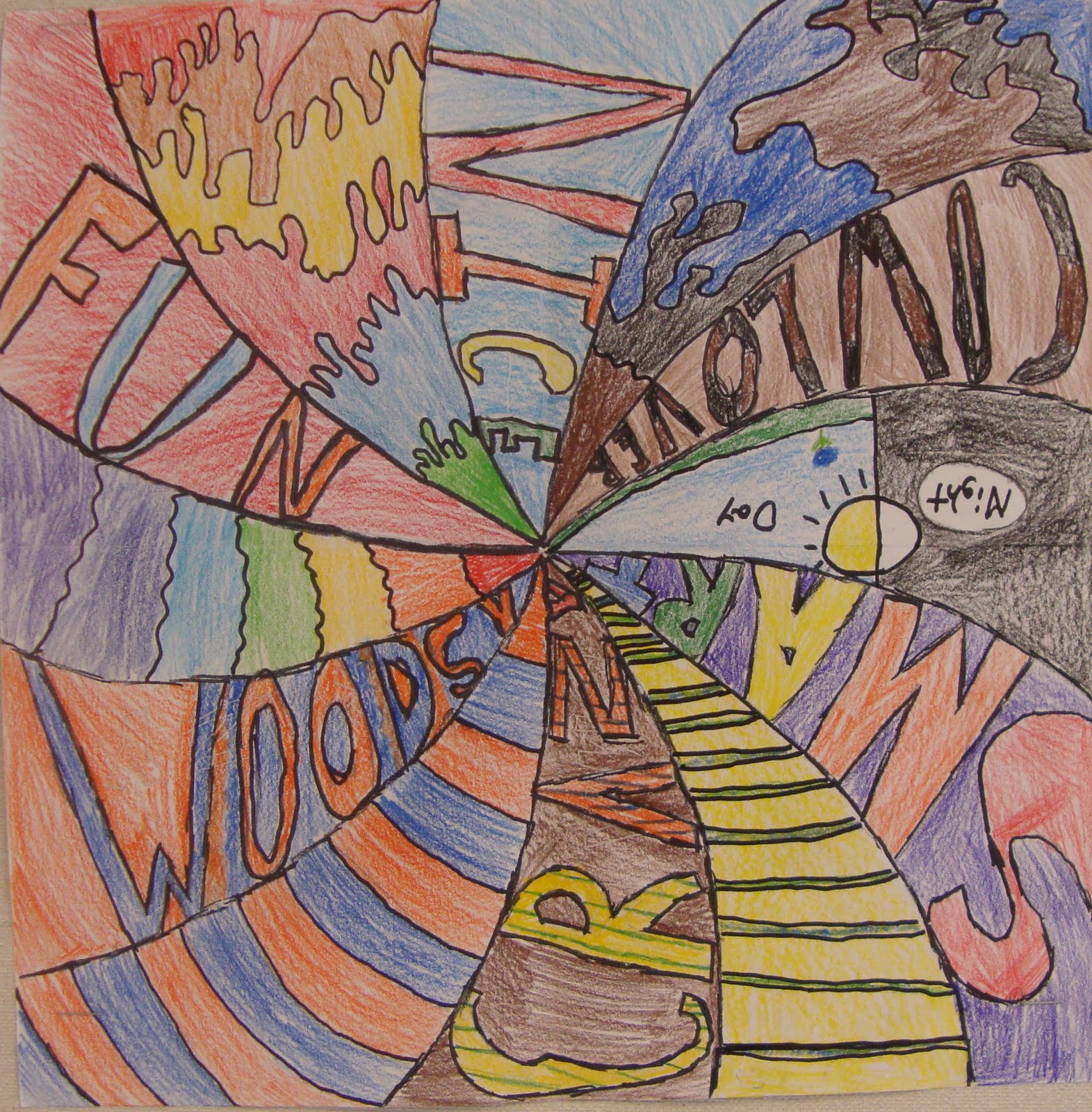 Art. Paper. Scissors. Glue!: Radial Symmetry Name Designs