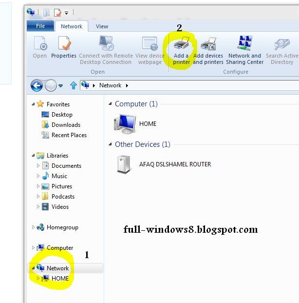 Tips And Trick Windows 8: How to add local printer or network printer ...