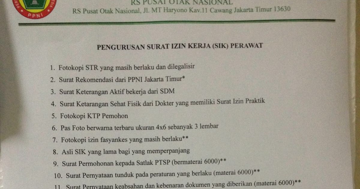 Cara/Prosedure Membuat Surat Izin Praktek Perawat (SIPP/SIK)