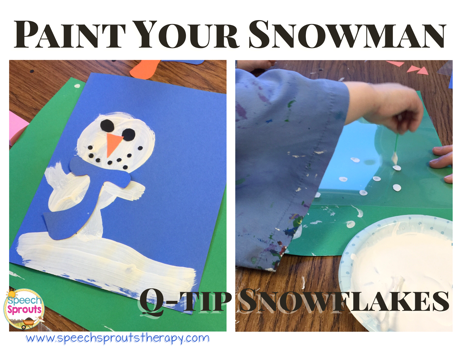 Snowman In A Snowstorm- An Easy Winter Craft For Speech Therapy ...