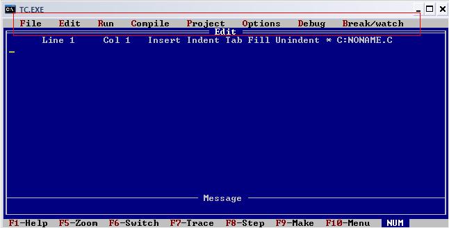 Basic IT Corner: Turbo C`s Main Menu
