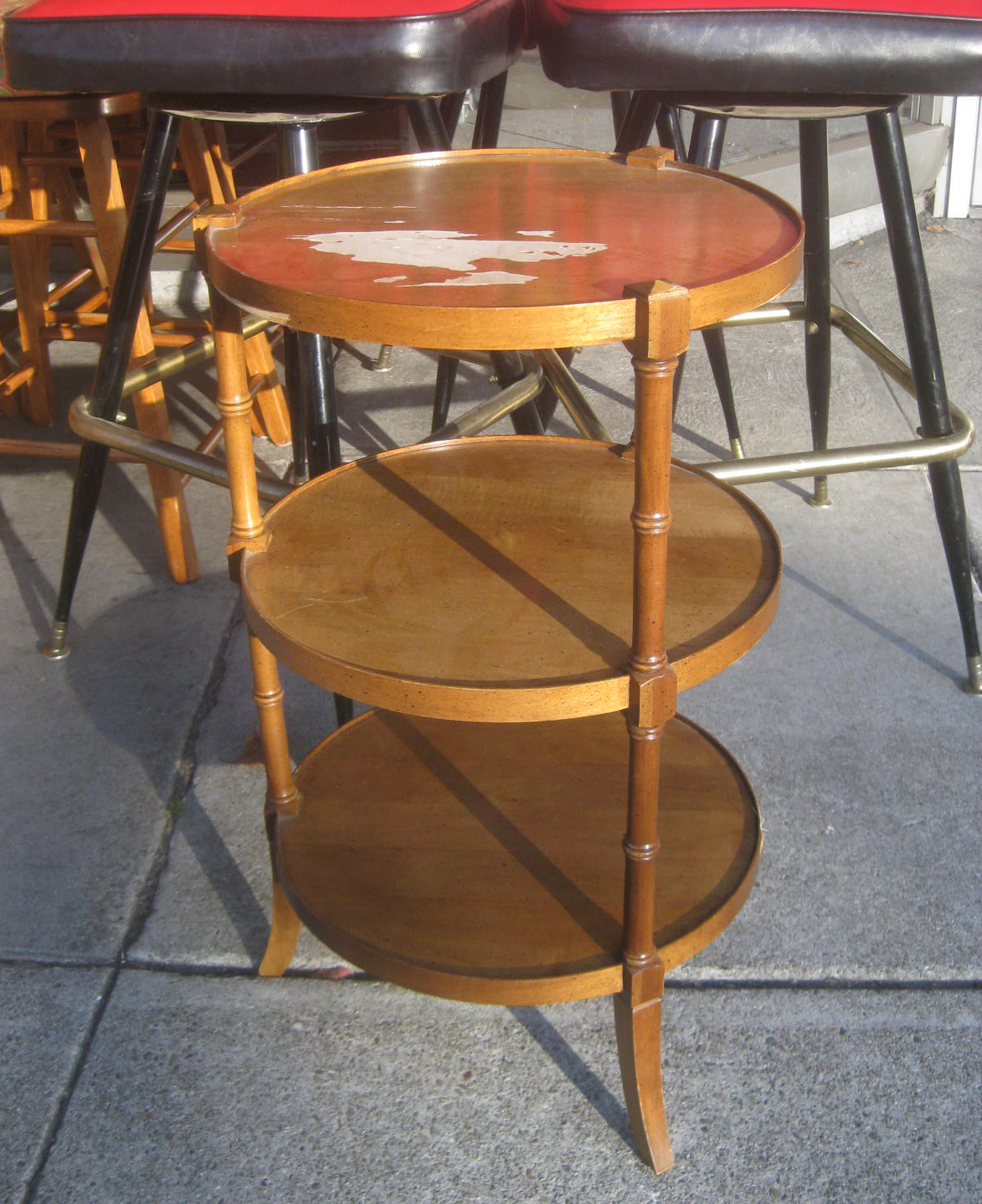 UHURU FURNITURE & COLLECTIBLES: SOLD - 3-Tier Table - $25
