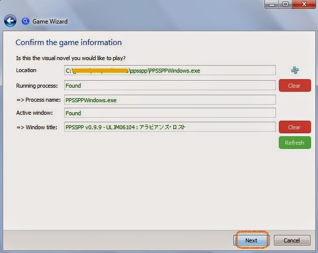 Scan-VN: Translate PSP text from Japanese to English with VNR!
