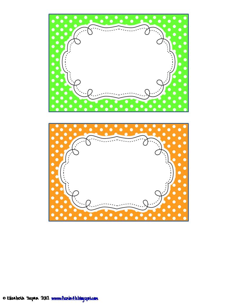 Classroom Freebies Too: 3.5 x 5 Editable Labels