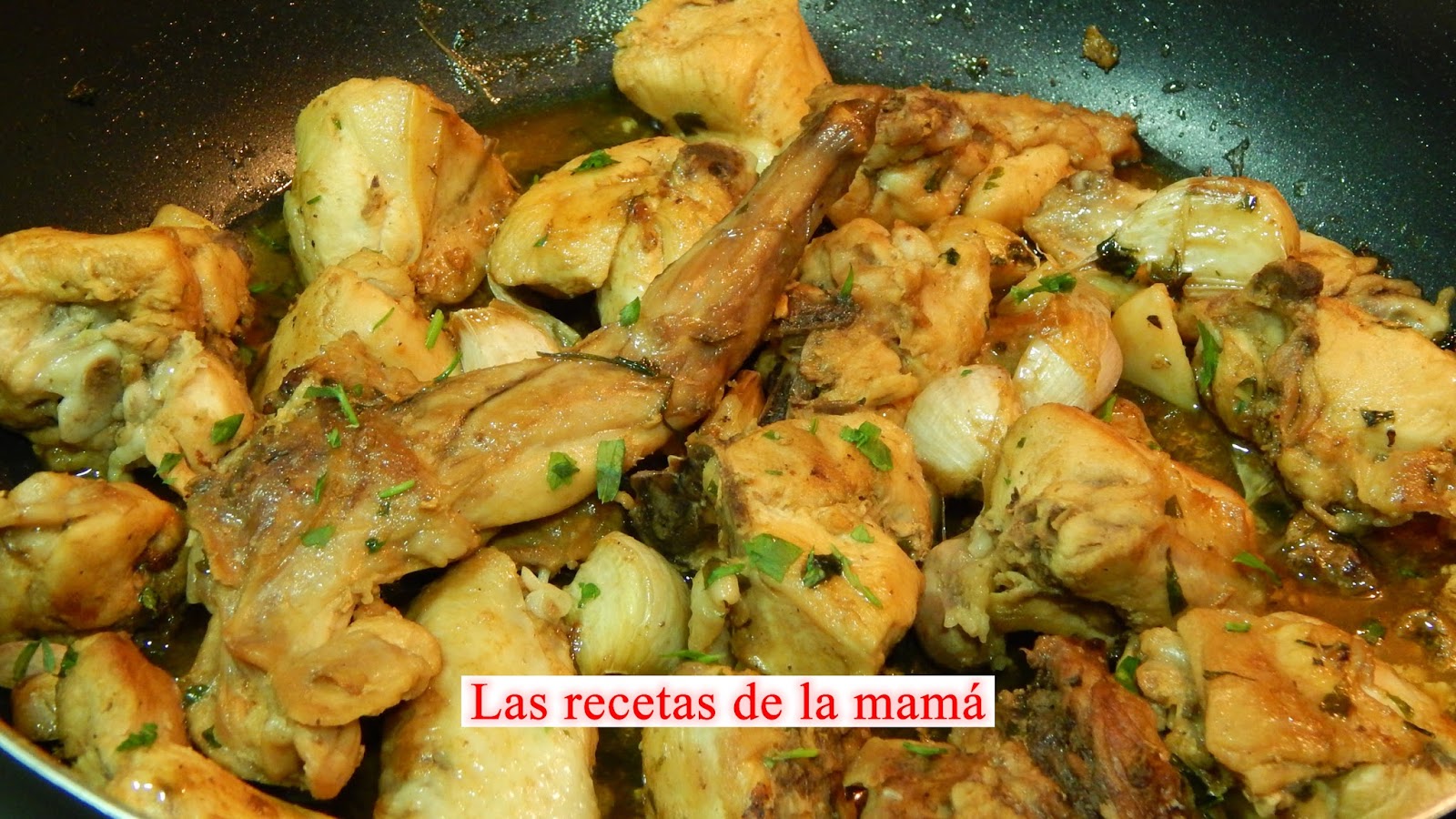 Las recetas de la Mamá: Receta fácil de pollo y conejo al ajillo
