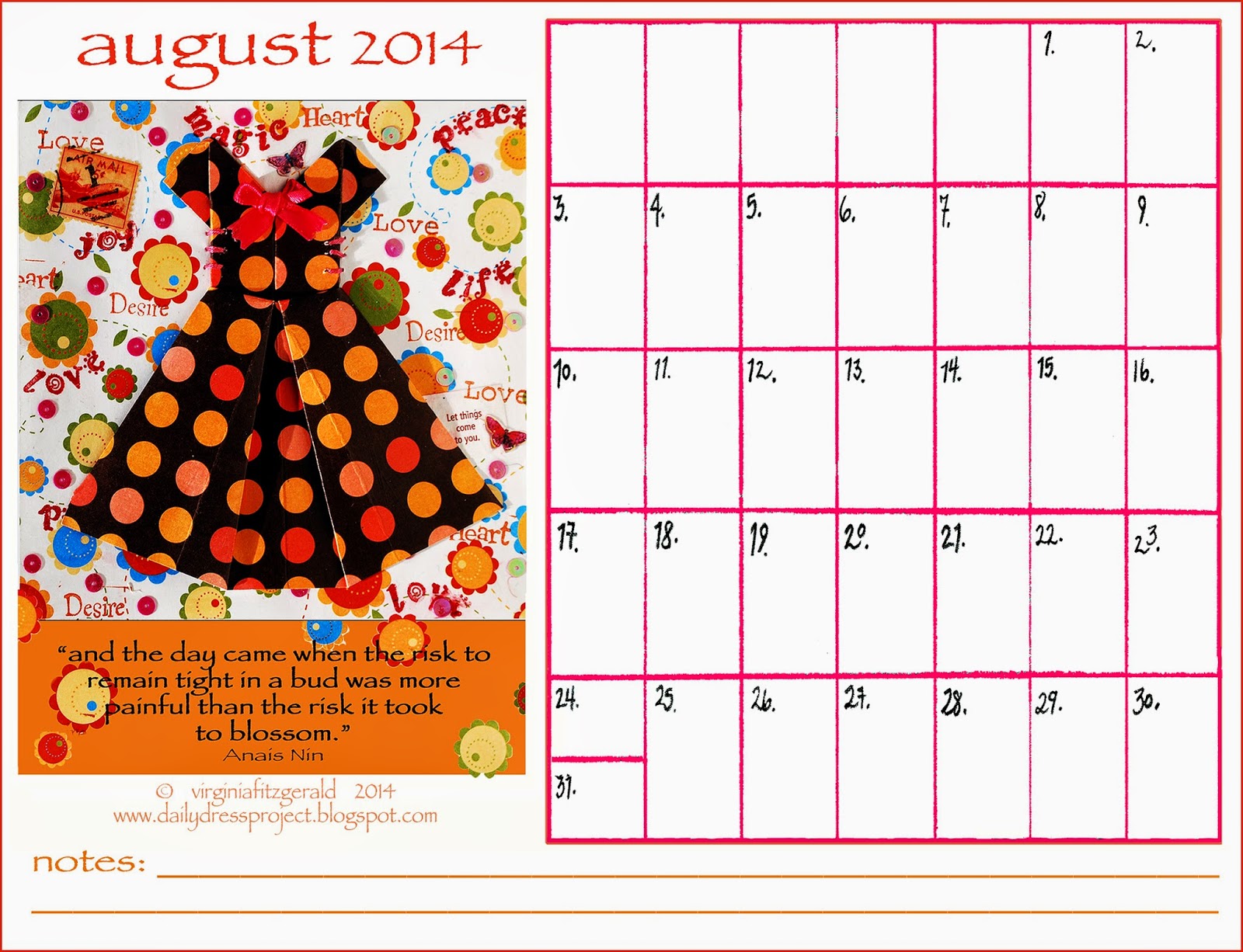 the dailydress project: happy august . . . a gift for U!