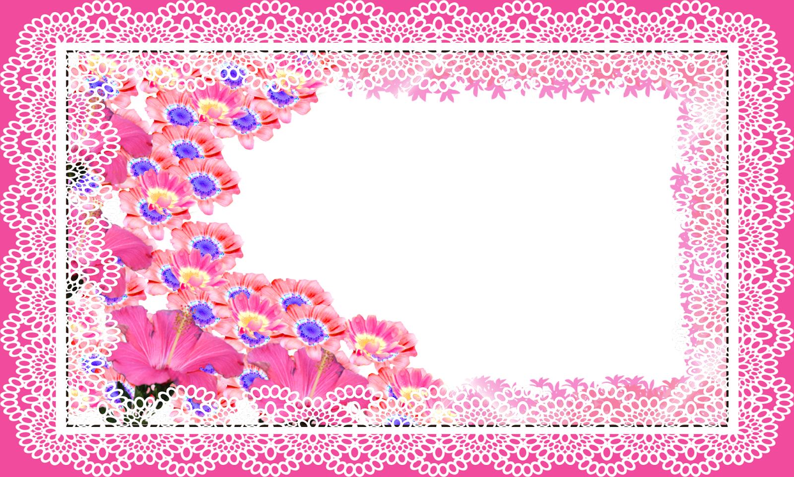 Pink Floral Frame