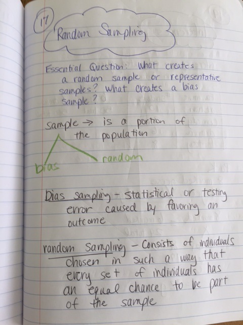Mrs. Sessions - 7th Grade - Advanced Math: Notes on Statistics
