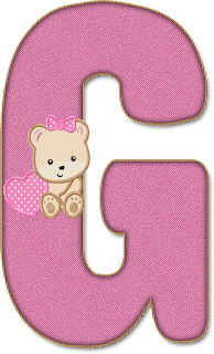 Alfabeto en Rosa con Ositos Bebé con Corazones. - Oh my Alfabetos!