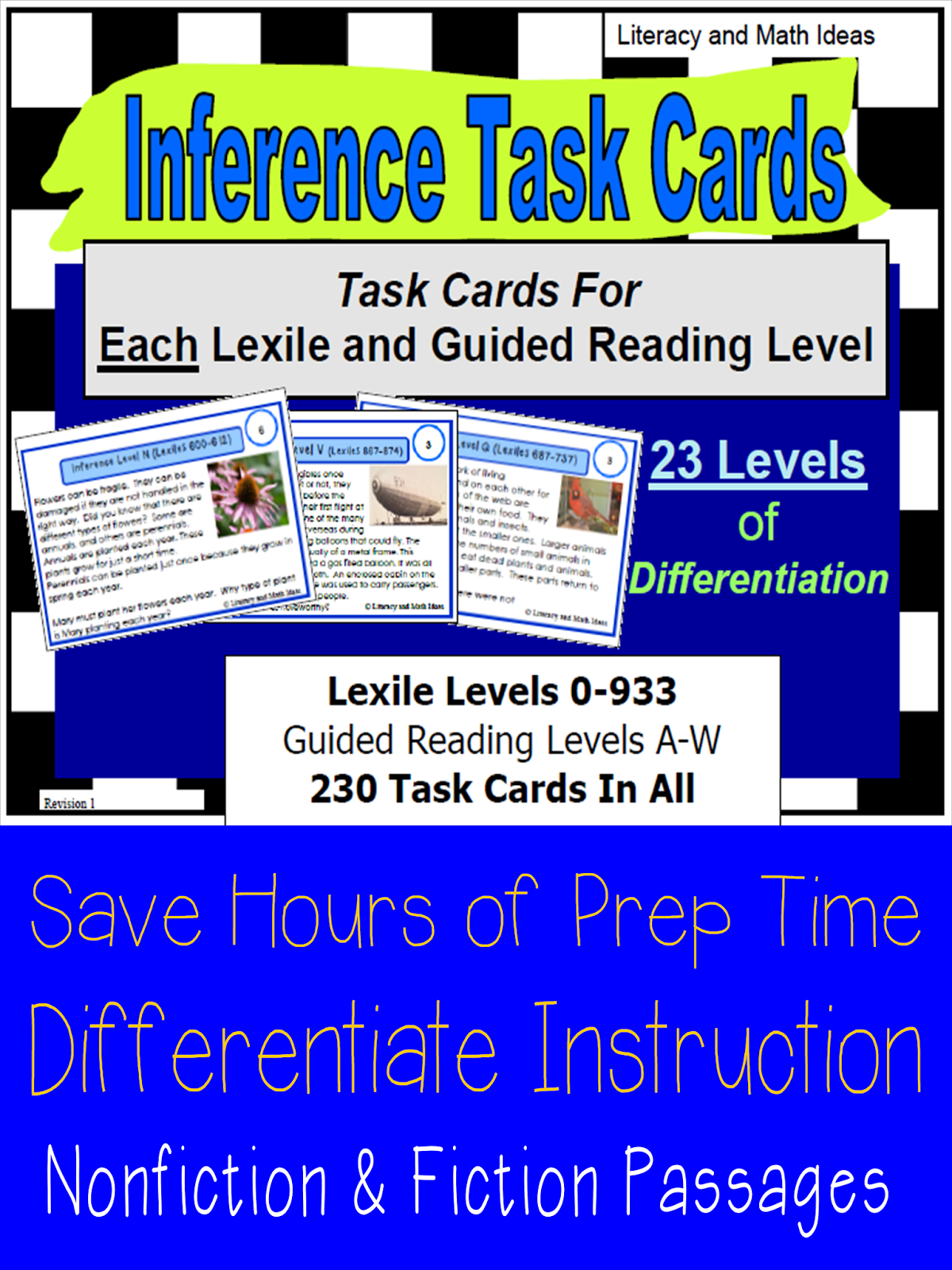 Literacy & Math Ideas: Inference Task Cards Differentiated 23 Guided ...